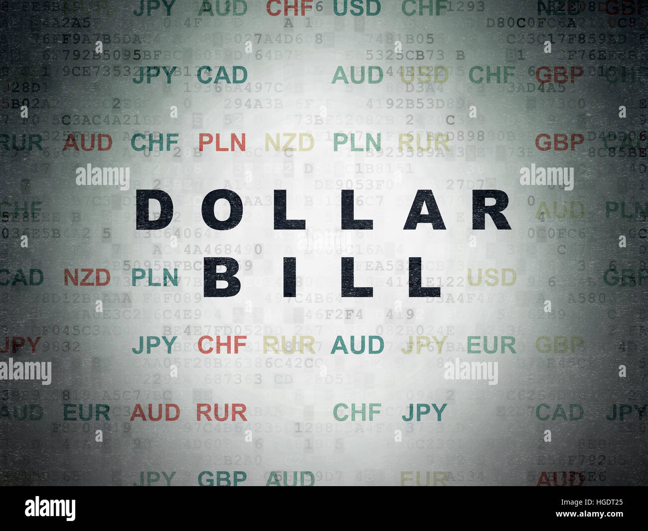 Money concept: Dollar Bill on Digital Data Paper background Stock Photo ...