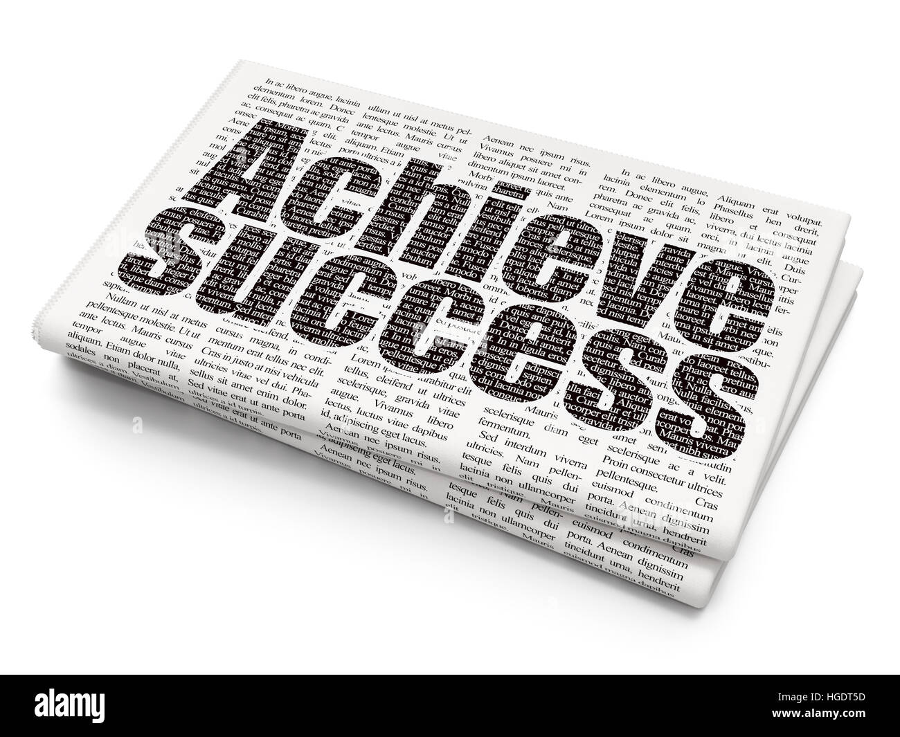 Business concept: Achieve Success on Newspaper background Stock Photo ...