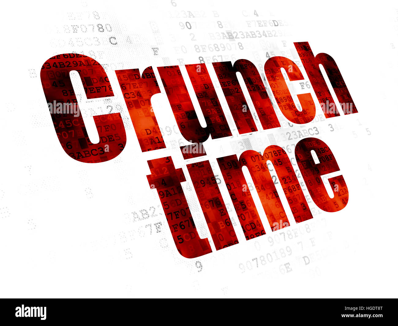 Business concept: Crunch Time on Digital background Stock Photo - Alamy