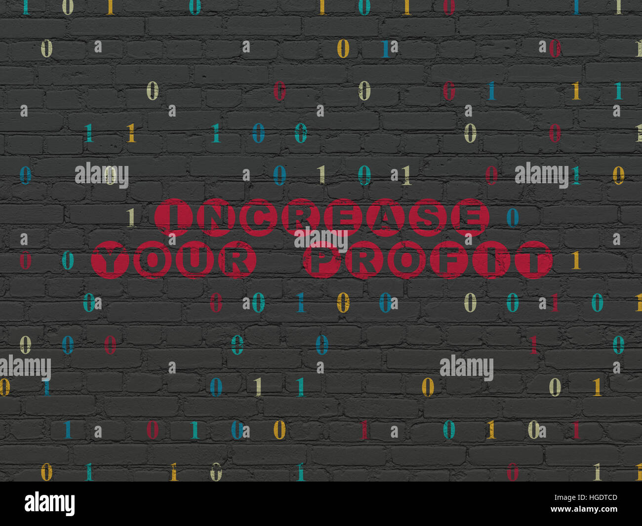 Finance concept: Increase Your profit on wall background Stock Photo ...