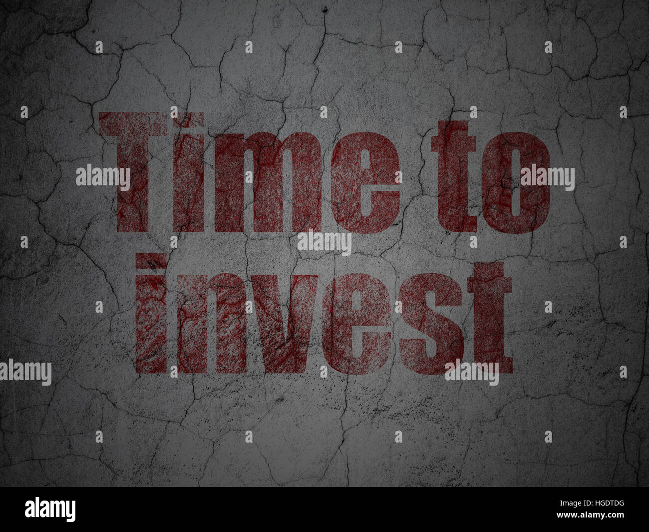 Timeline concept: Time To Invest on grunge wall background Stock Photo ...