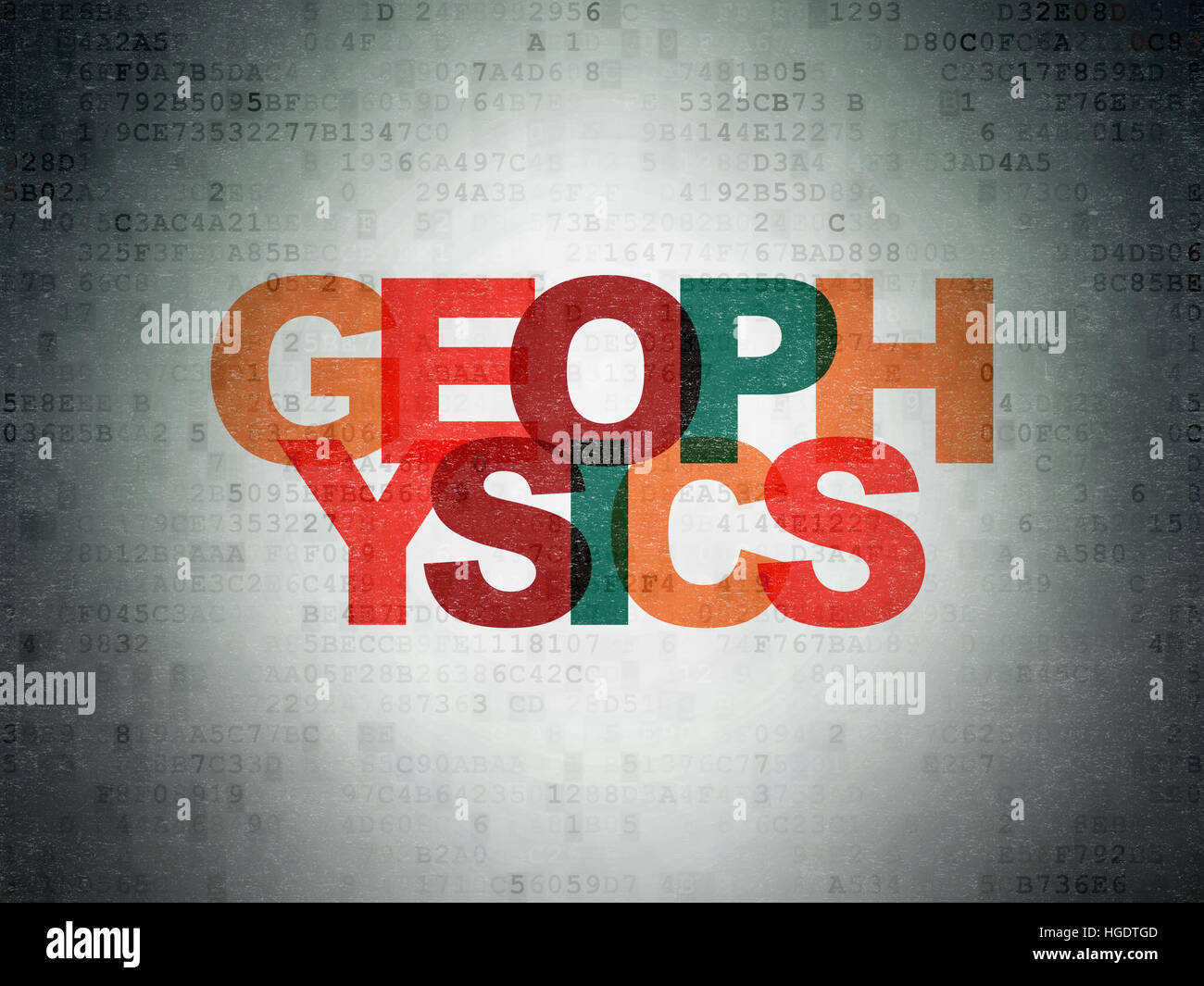 Science concept: Geophysics on Digital Data Paper background Stock ...