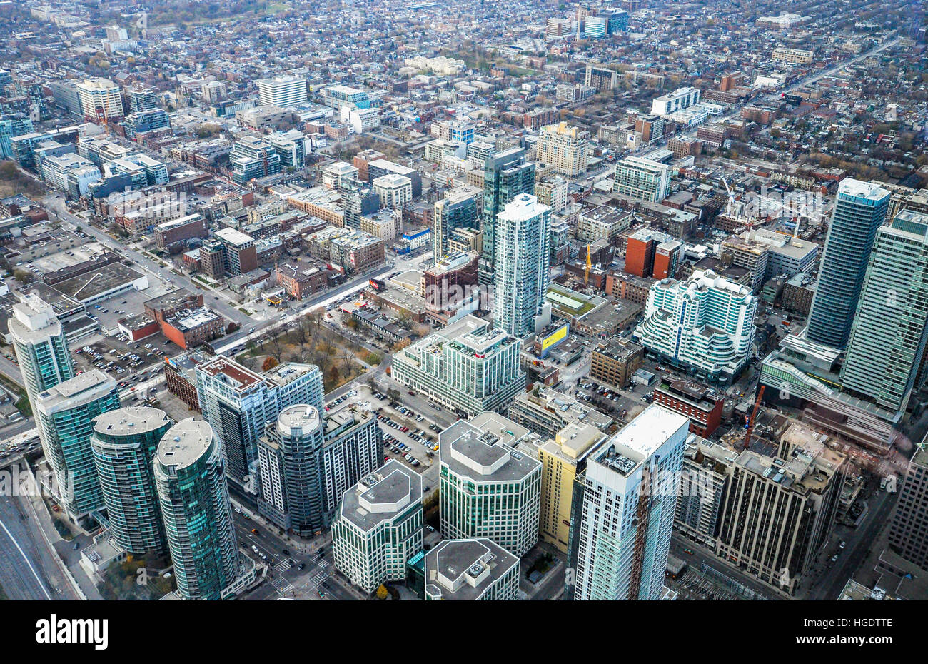 Aerial view of downtown of Toronto, Ontario, Canada Stock Photo - Alamy