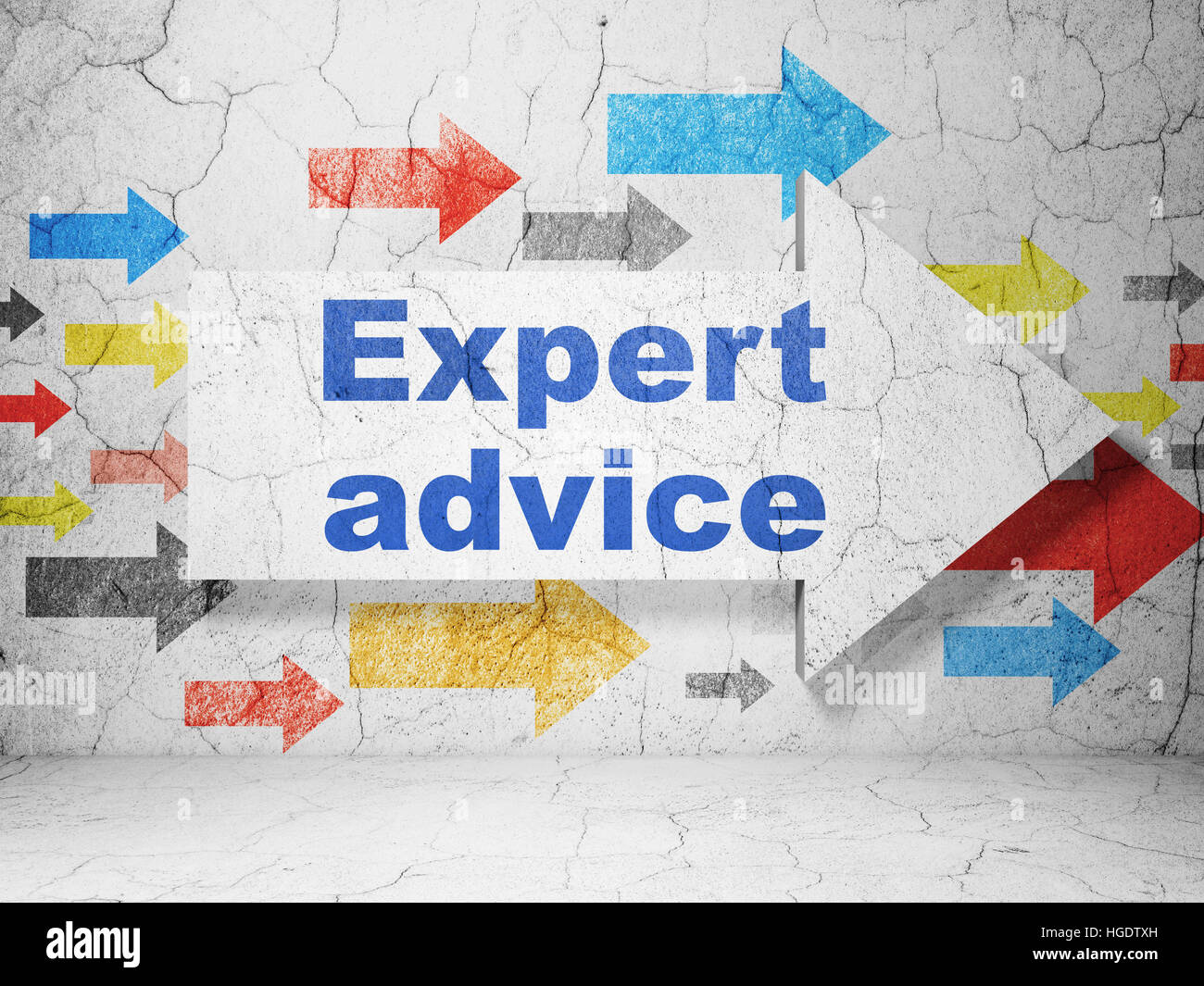 Law concept: arrow with Expert Advice on grunge wall background Stock ...