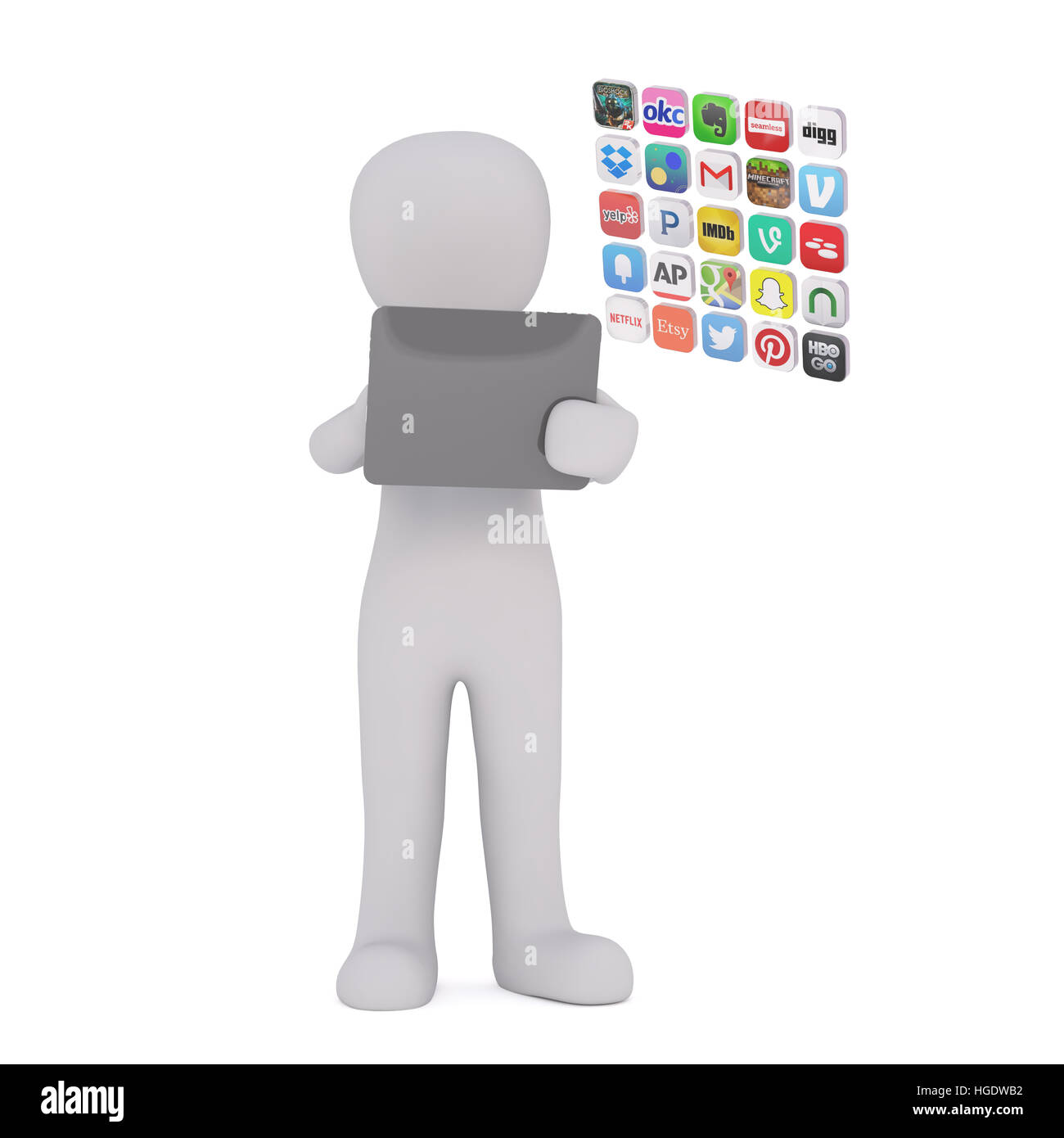 Cartoon computer tablet High Resolution Stock Photography and Images ...