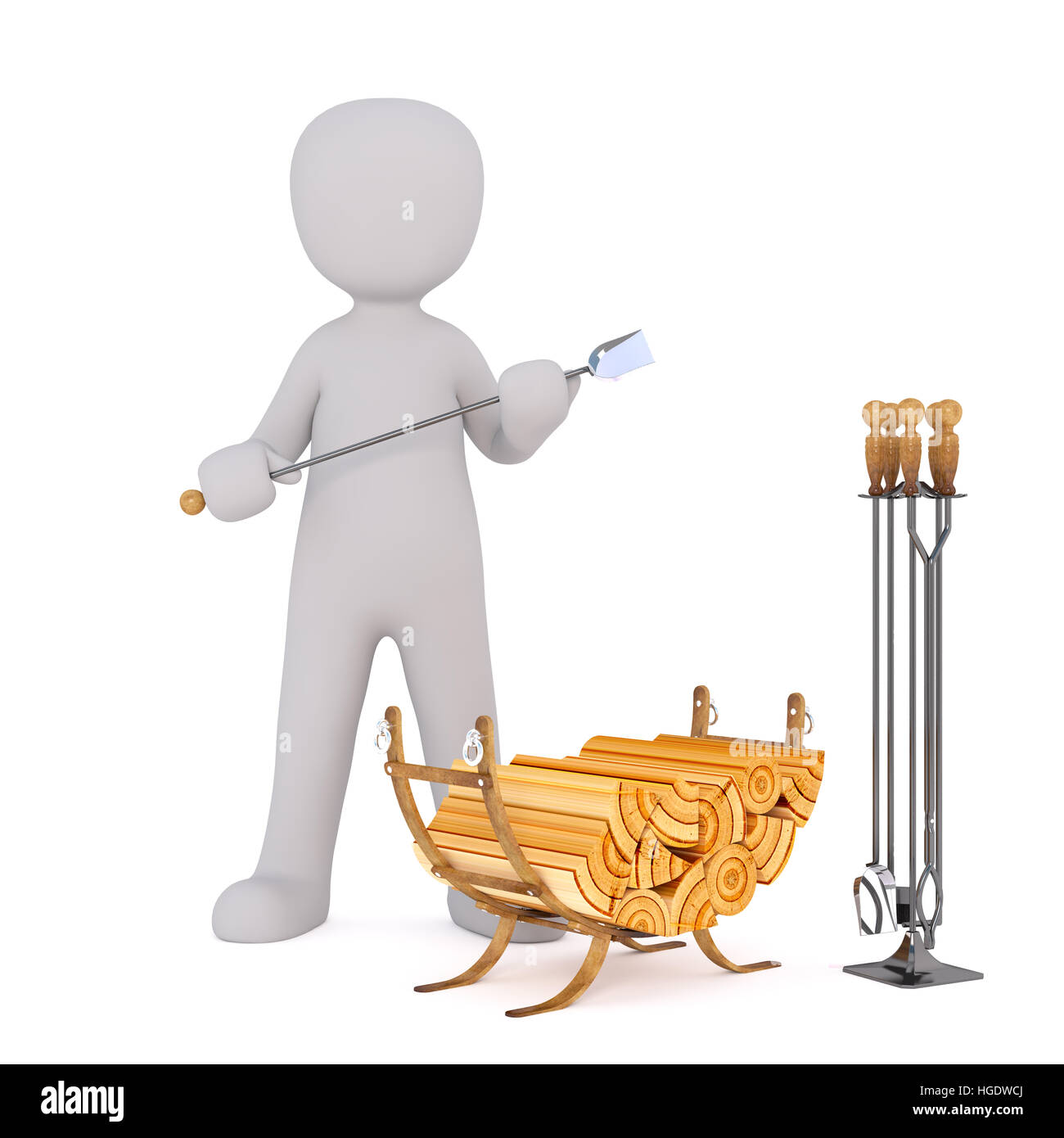 3d white man next fire hi-res stock photography and images - Alamy