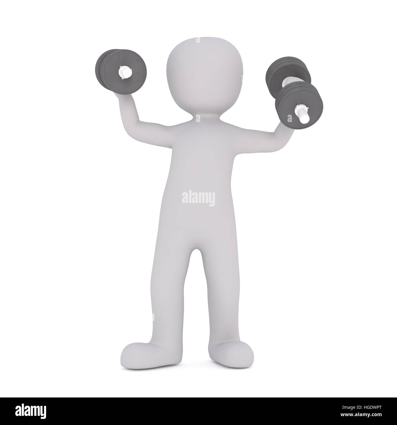 Cartoon man lifting weights hi-res stock photography and images - Alamy