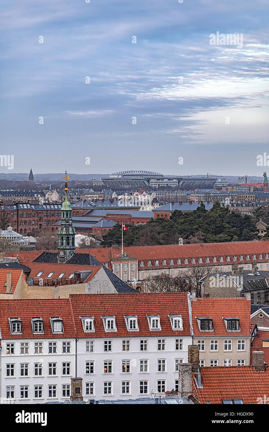 Cityscape of the city from the observation deck at the Round tower ...