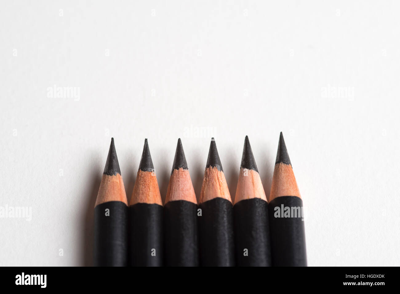 Pencils on white background Stock Photo - Alamy