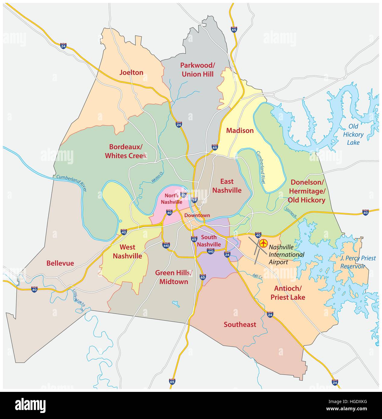 Nashville Davidson County Map