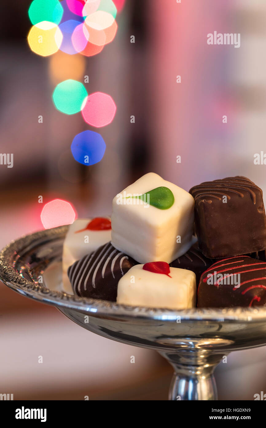 Petit Fours on Plate Still Life Stock Photo - Alamy