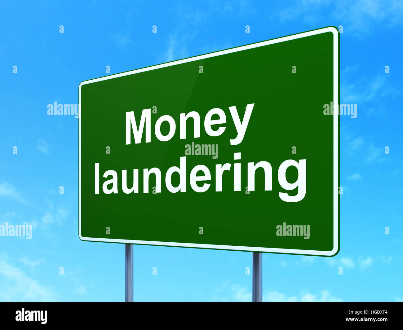 Money concept: Money Laundering on road sign background Stock Photo - Alamy