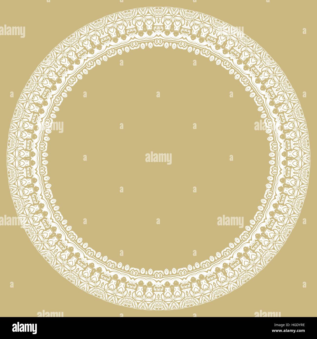 Floral Modern Vector Round Frame Stock Vector Image & Art - Alamy