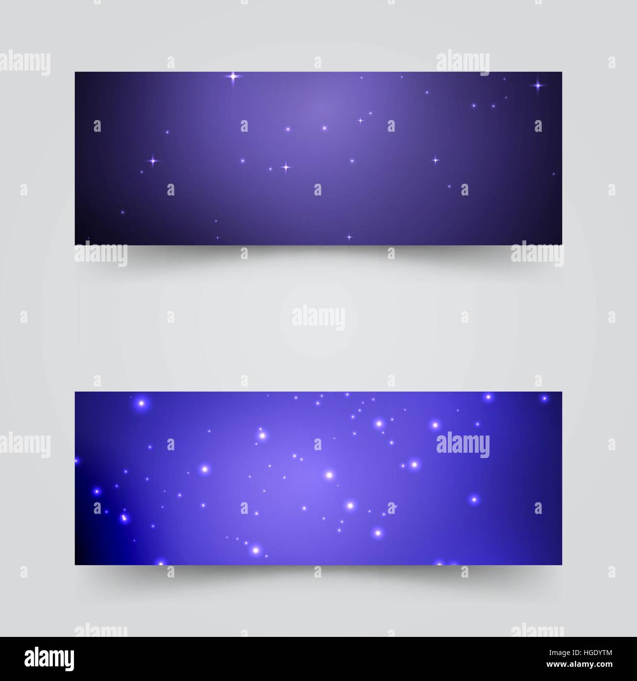 Banners with the starry sky. Vector illustration Stock Vector Image ...