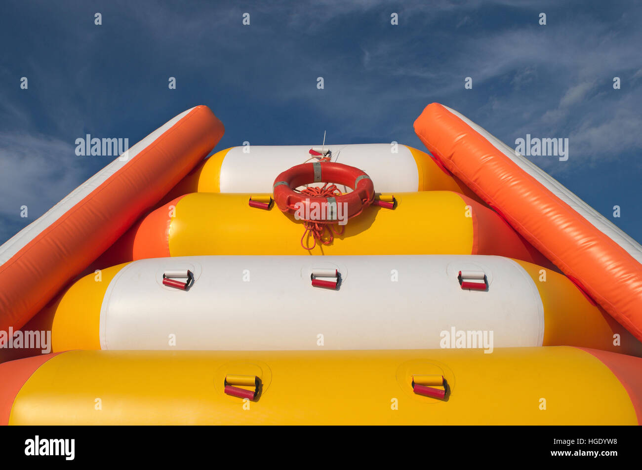 big inflatable slide for kids Stock Photo - Alamy