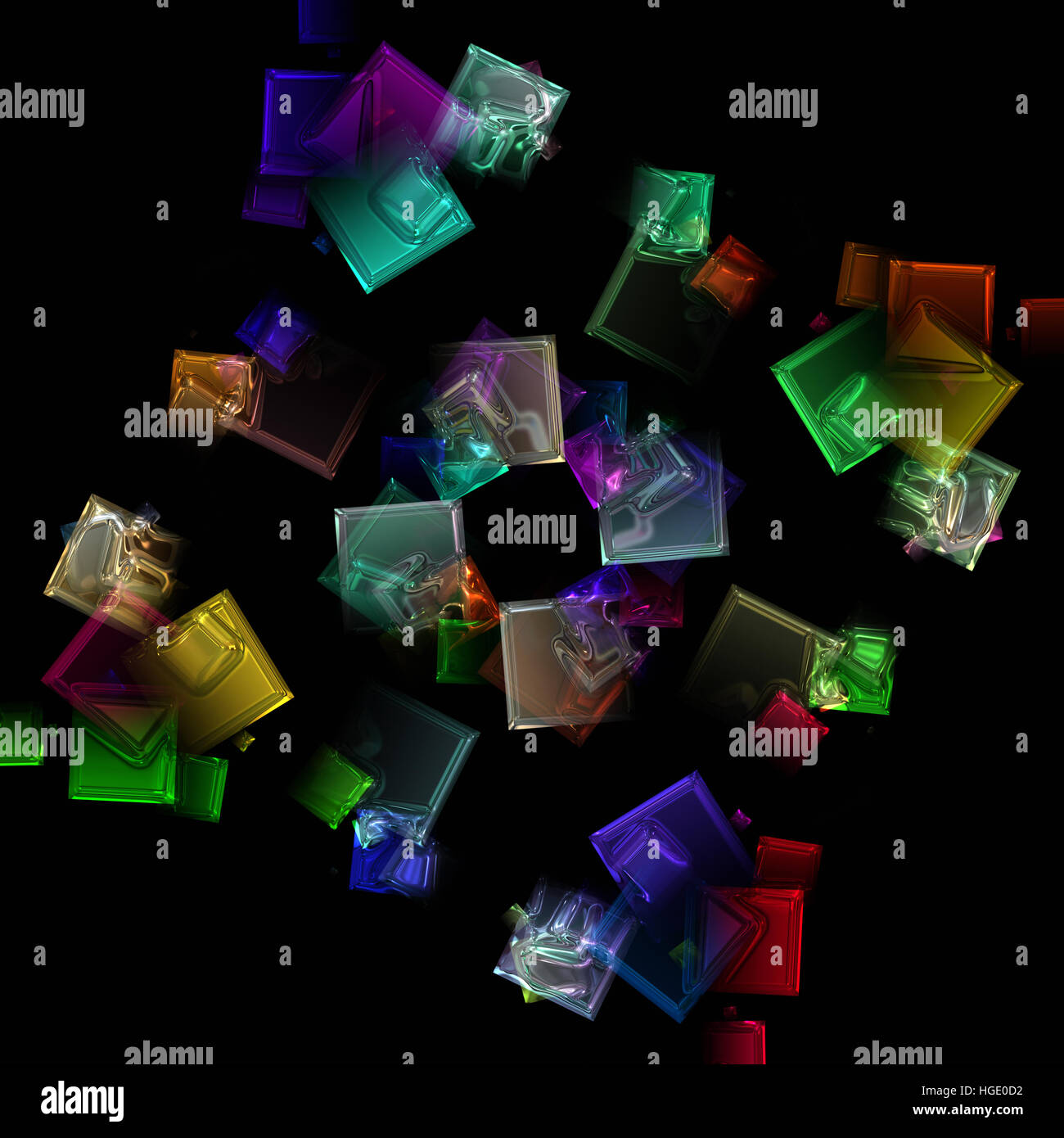 Wonderful abstract illustrated glass object Stock Photo - Alamy