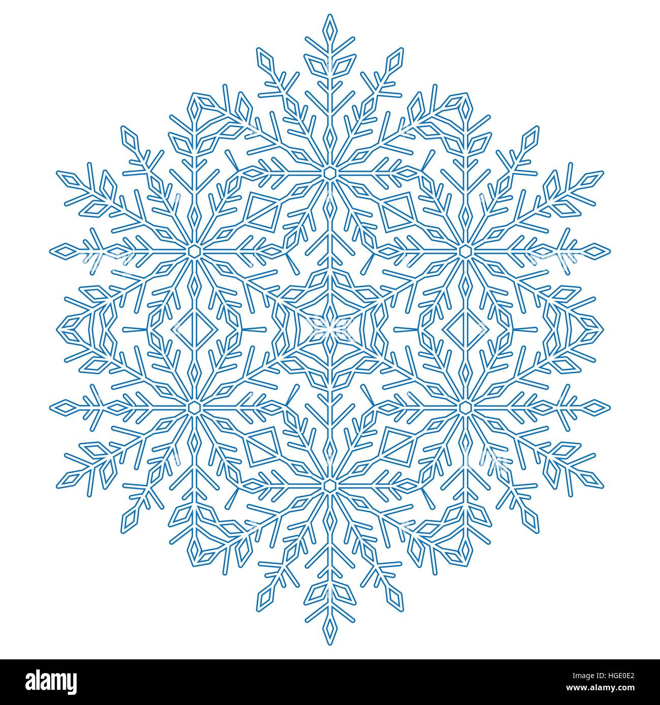 Pretty Vector Round Snowflake Stock Vector Image & Art - Alamy