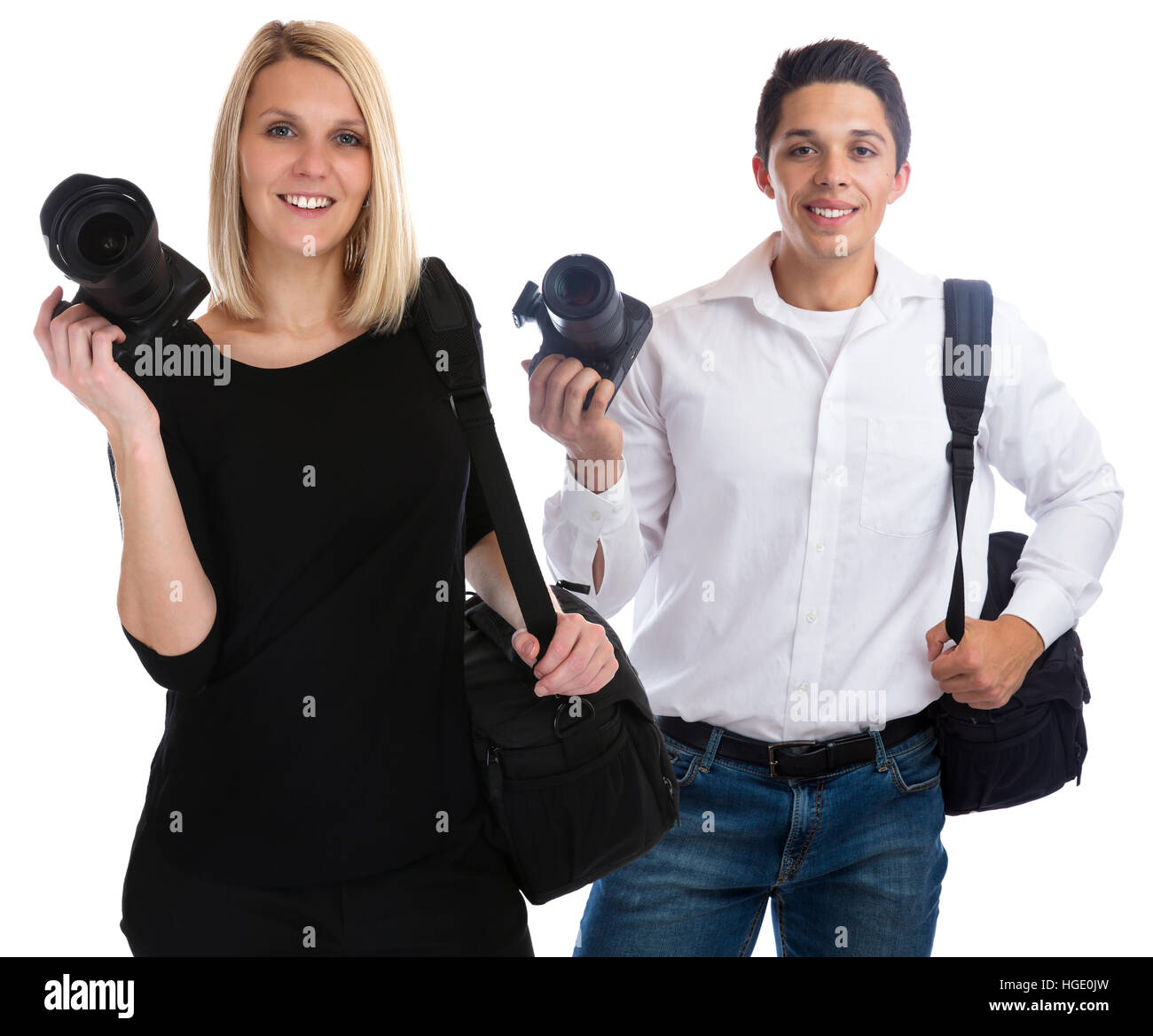 Photographers team photographer photos camera occupation hobby isolated ...