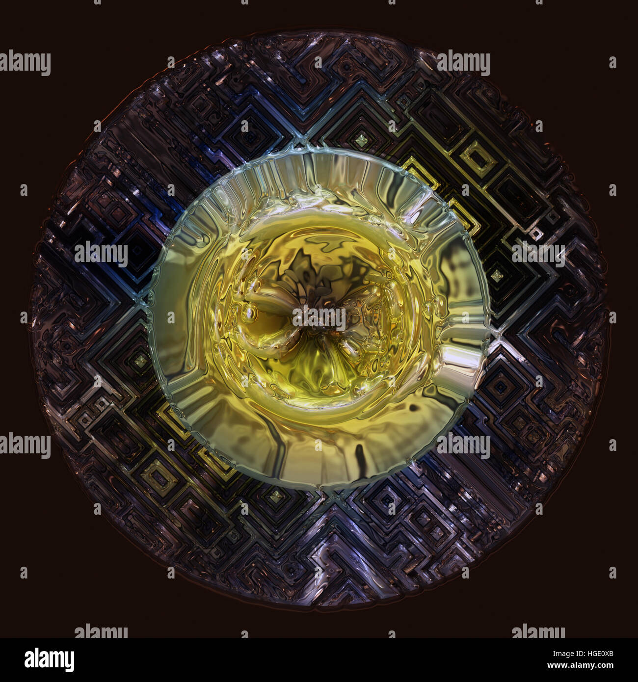 Wonderful abstract illustrated glass object Stock Photo - Alamy
