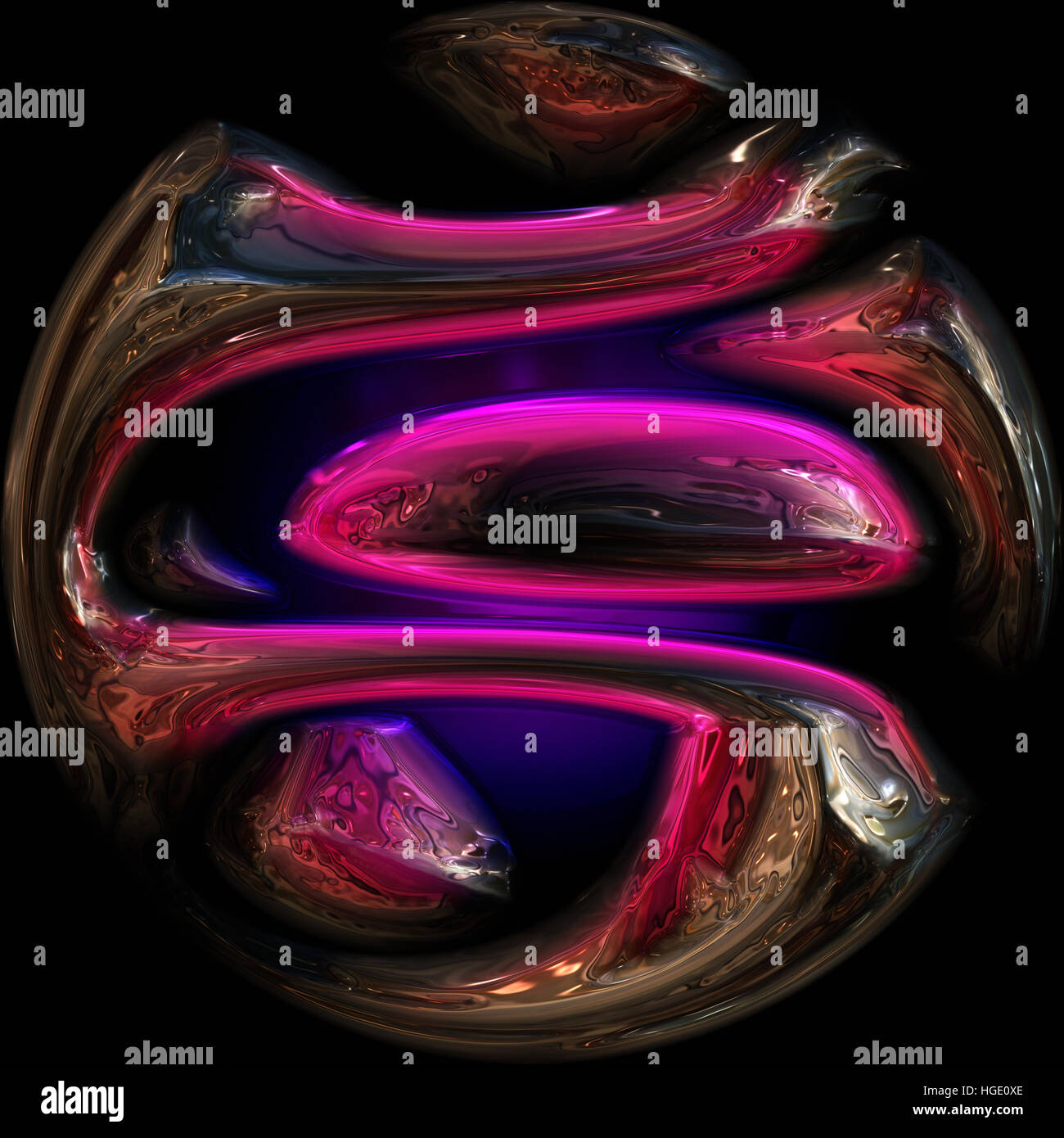Wonderful abstract illustrated glass object Stock Photo - Alamy