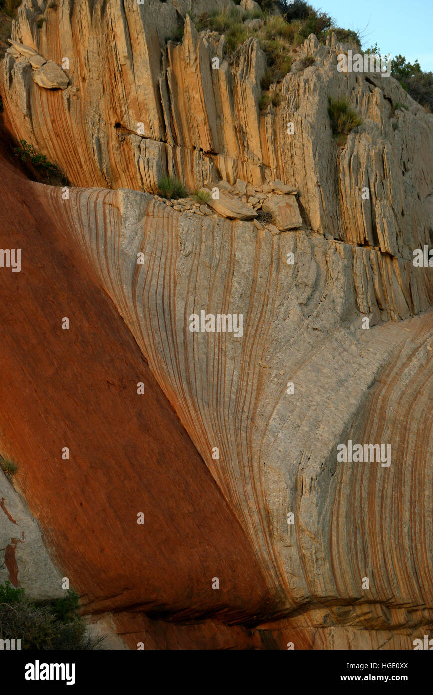 Tilted rock layers Dinosaur National Monument Utah Stock Photo - Alamy