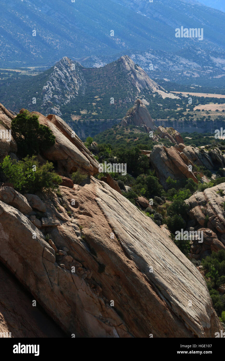Tilted rock layers Dinosaur National Monument Utah Stock Photo - Alamy