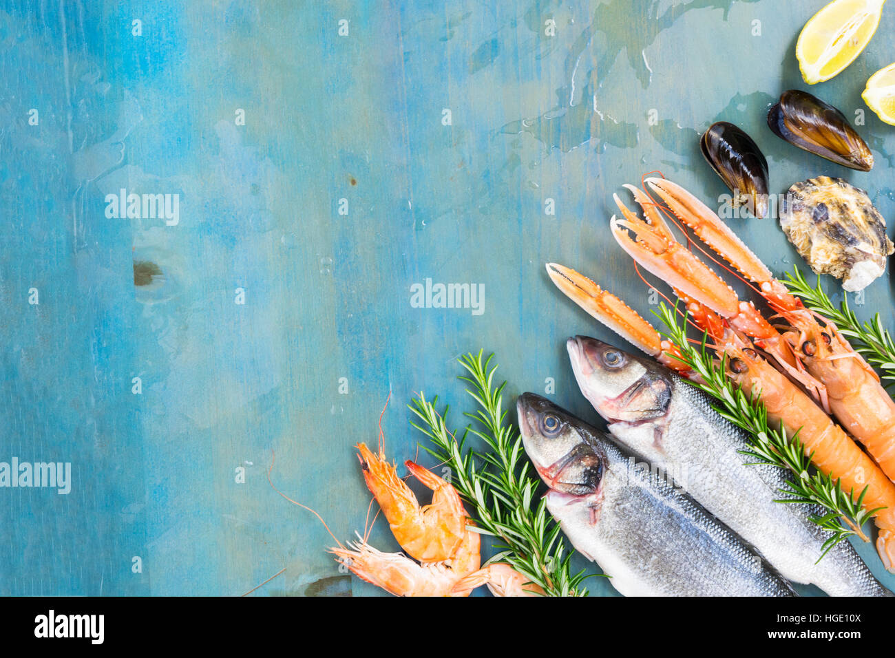 Seafood background hi-res stock photography and images - Alamy