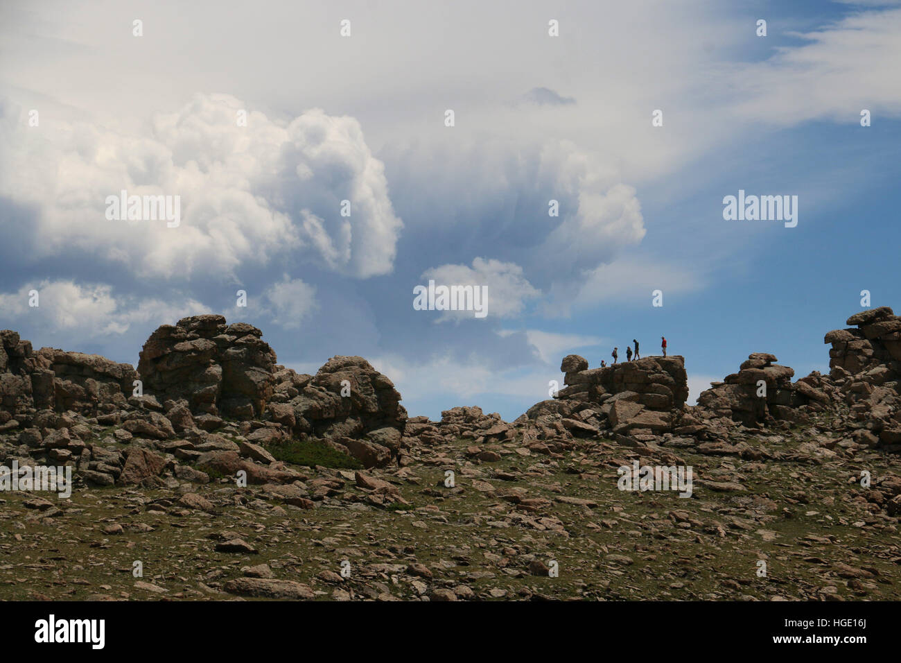 Hiker in thunder storm hi-res stock photography and images - Alamy