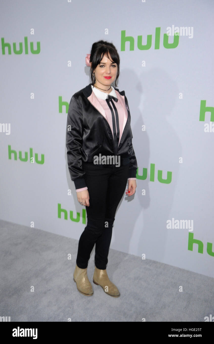Los Angeles, USA. 07th Jan, 2017. Emily Barclay attends Hulu's Winter ...