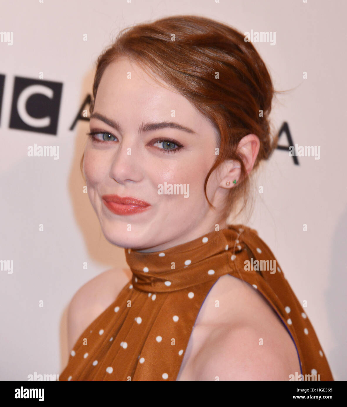 Los Angeles, USA. 07th Jan, 2017. Emma Stone 081 arriving at the BAFTA ...