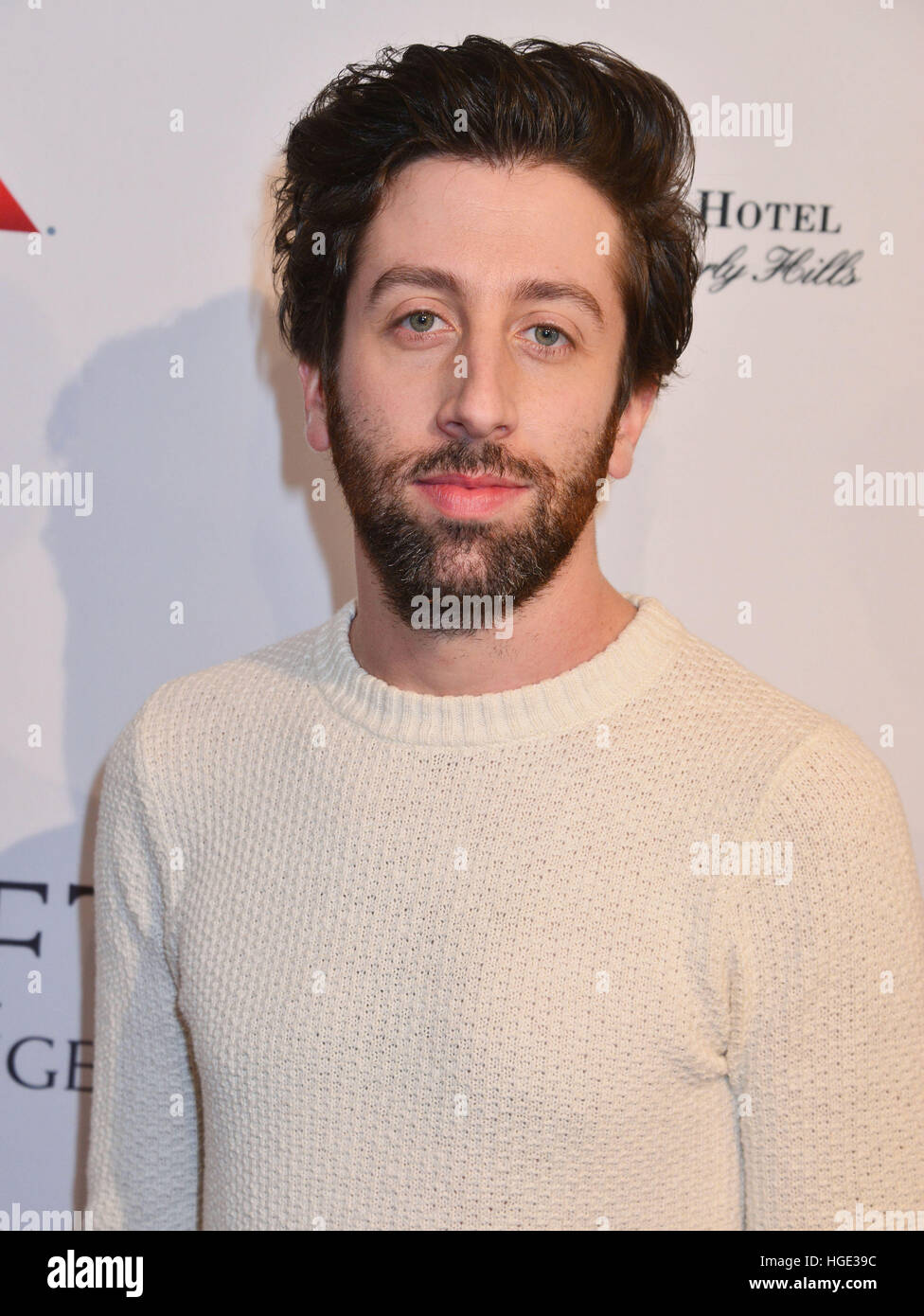 Los Angeles, USA. 07th Jan, 2017. Simon Helberg arriving at the BAFTA ...