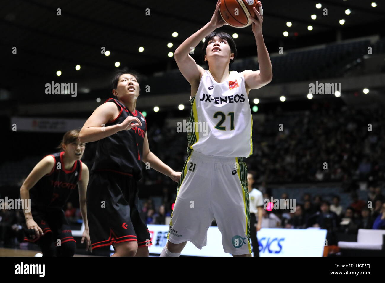 Tokyo, Japan. 7th Jan, 2017. Yuka Mamiya (Sunflowers) Basketball : All ...