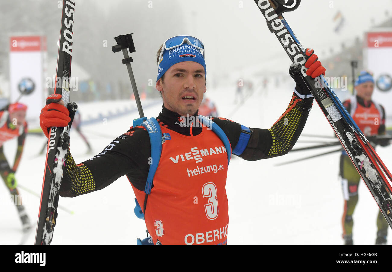 Oberhof, Germany. 08th Jan, 2017. German biathlete Simon Schempp ...