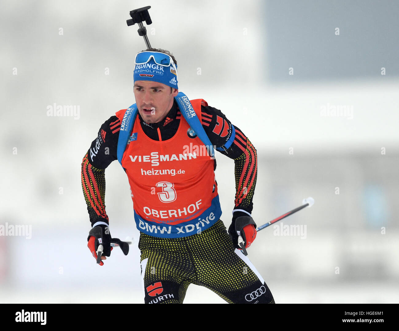 Oberhof, Germany. 08th Jan, 2017. German Biathlete Simon Schempp in ...