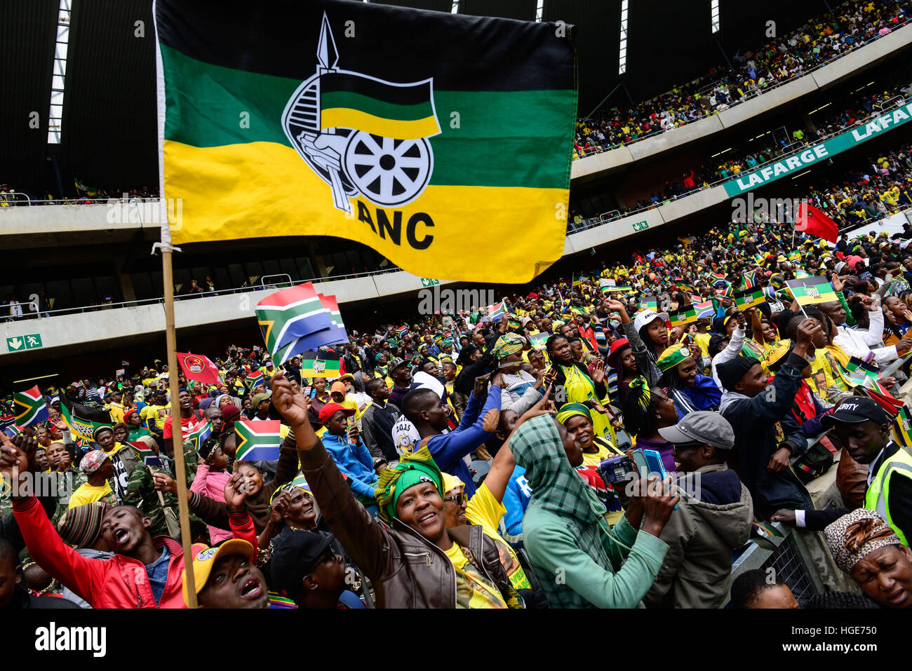 Johannesburg, South Africa. 8th Jan, 2017. Members of the African ...