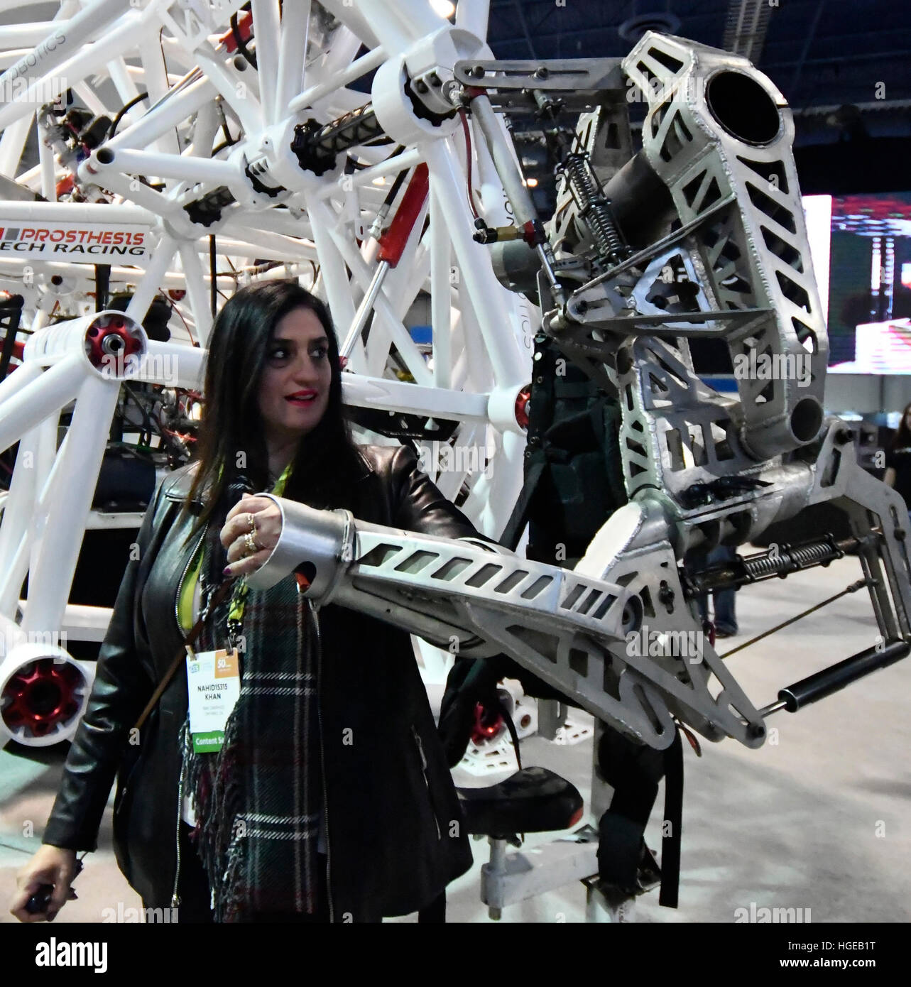 Furrion shows their robotics prosthesis mech racing during day 2 at the ...