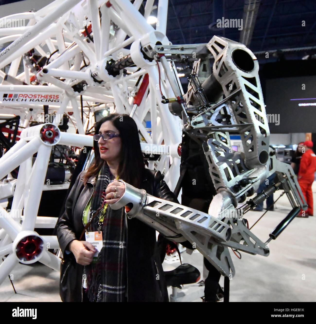 Furrion shows their robotics prosthesis mech racing during day 2 at the ...