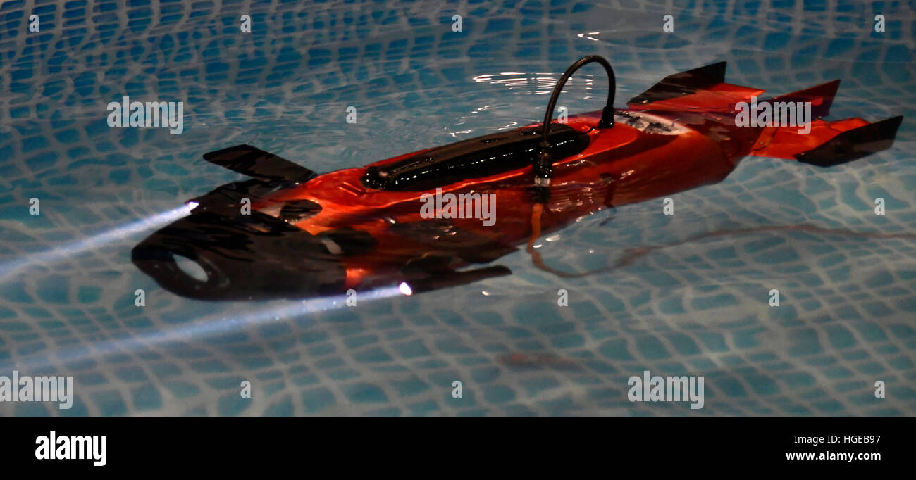 Volta Robots show their underwater drone during day 2 at the 2017 CES ...