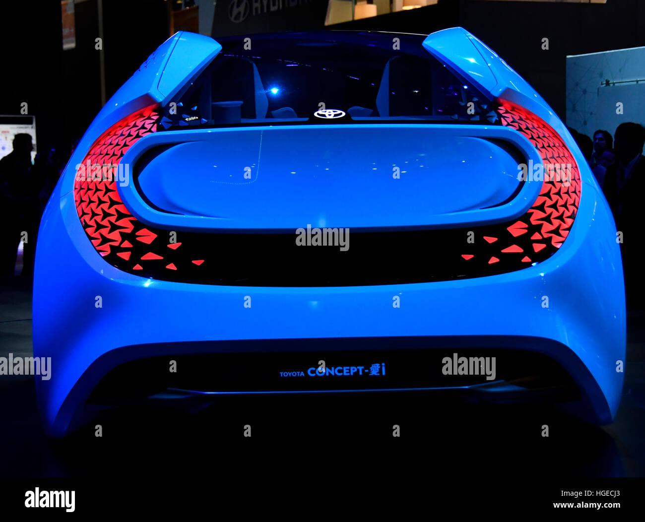 Las Vegas NV, USA. 8th Jan, 2017. CES attendees try out Toyota's ...