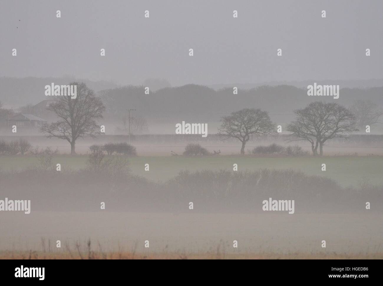 Grey misty morning hi-res stock photography and images - Alamy