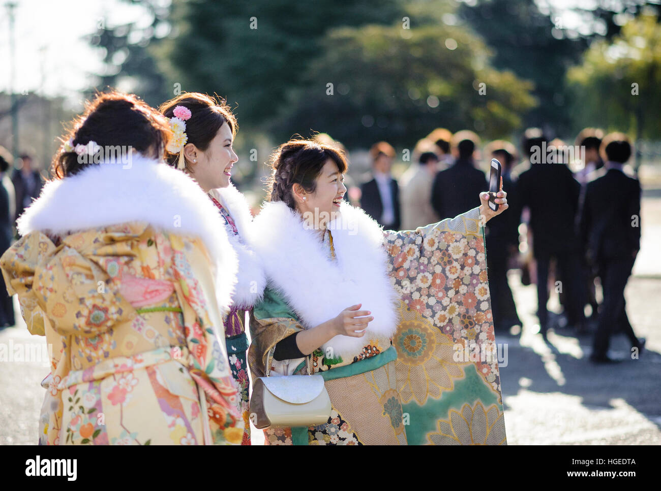 Tokyo, Japan. 9th Jan, 2017. 20-year-olds attend a Coming of Age Day ...