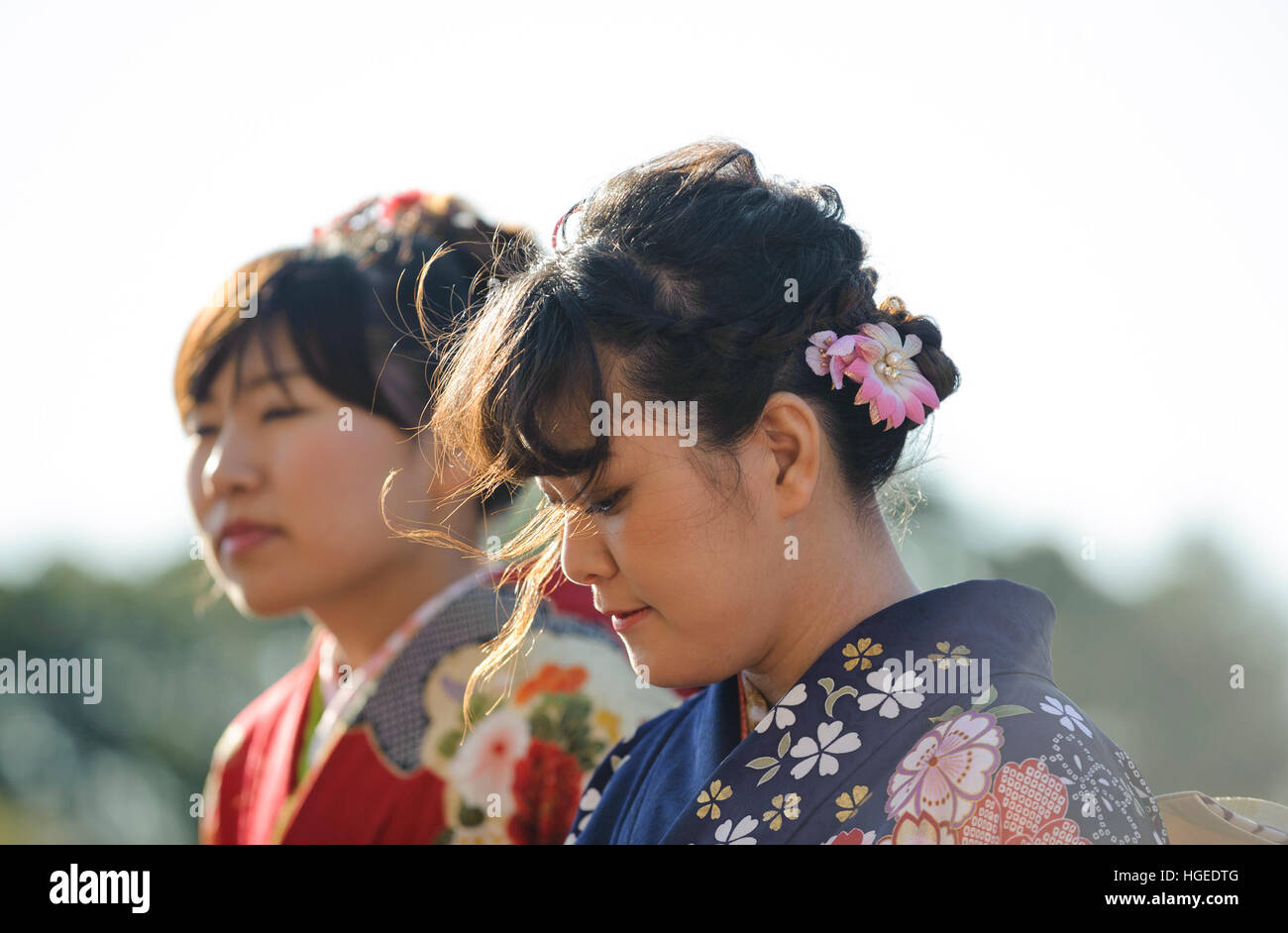 Tokyo, Japan. 9th Jan, 2017. 20-year-olds attend a Coming of Age Day ...