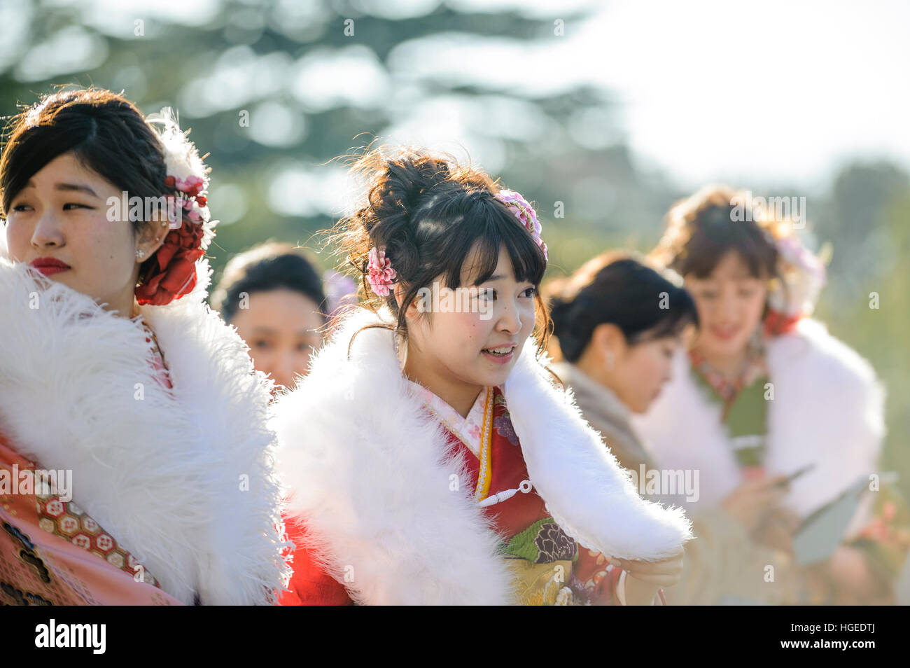 Tokyo, Japan. 9th Jan, 2017. 20-year-olds attend a Coming of Age Day ...