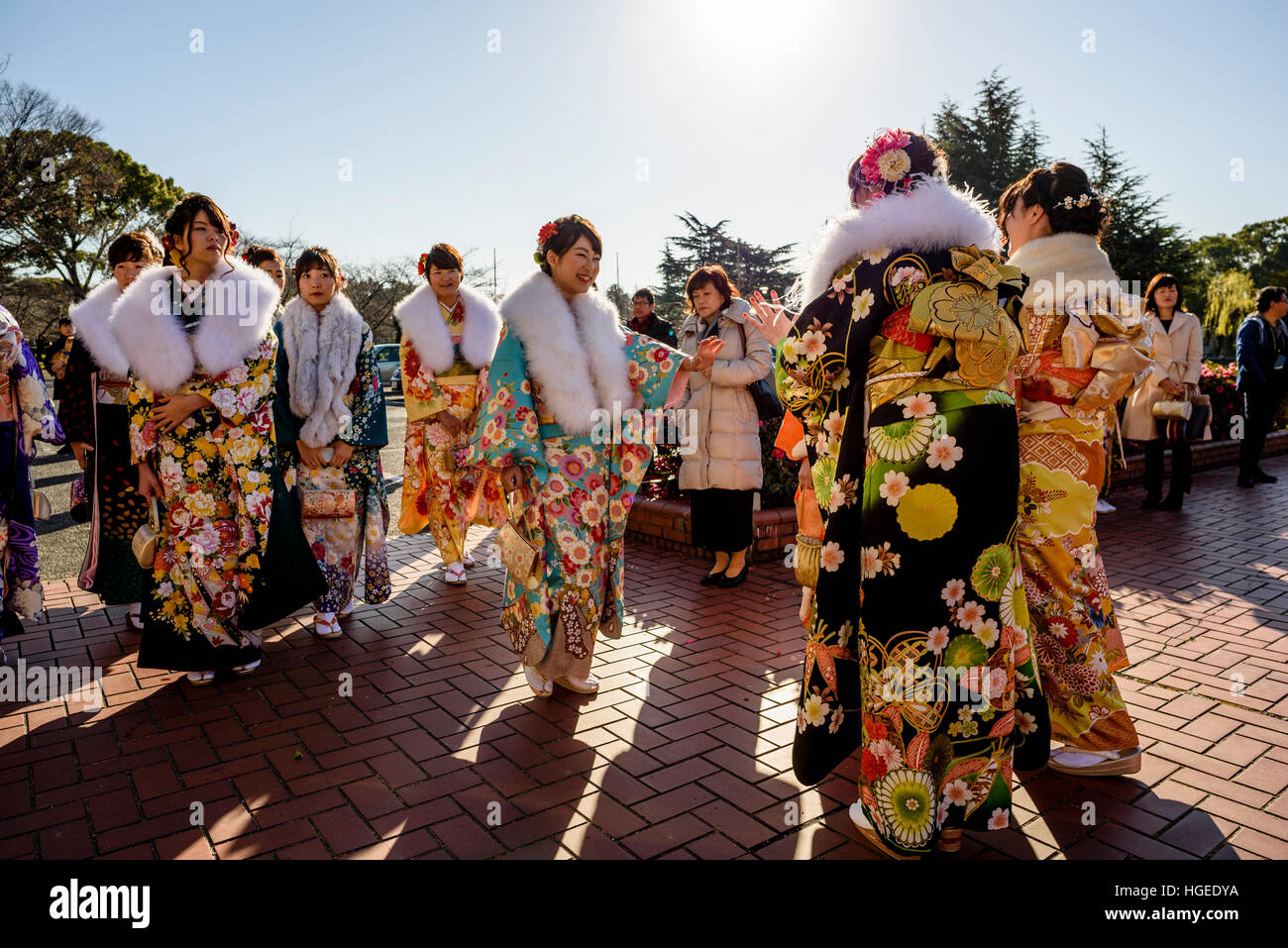 Tokyo, Japan. 9th Jan, 2017. 20-year-olds attend a Coming of Age Day ...