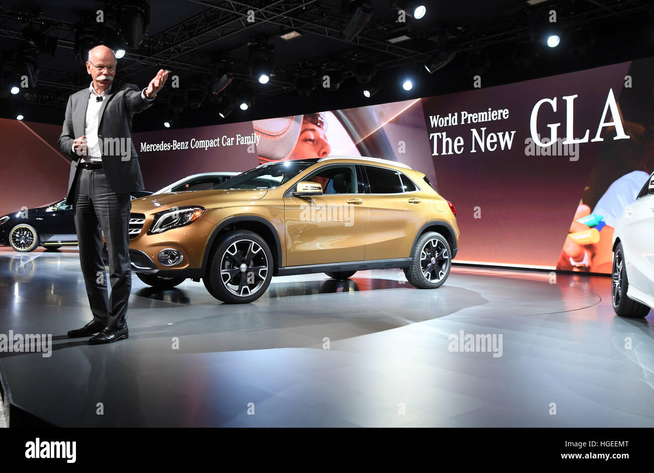 Detroit, USA. 8th Jan, 2017. Dieter Zetsche, chairman of the Daimler AG ...