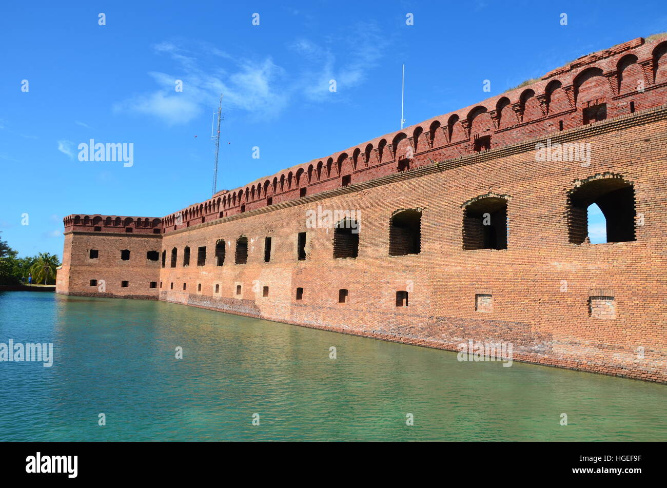 Fort Jefferson national park, an old fort located on the island of Dry ...
