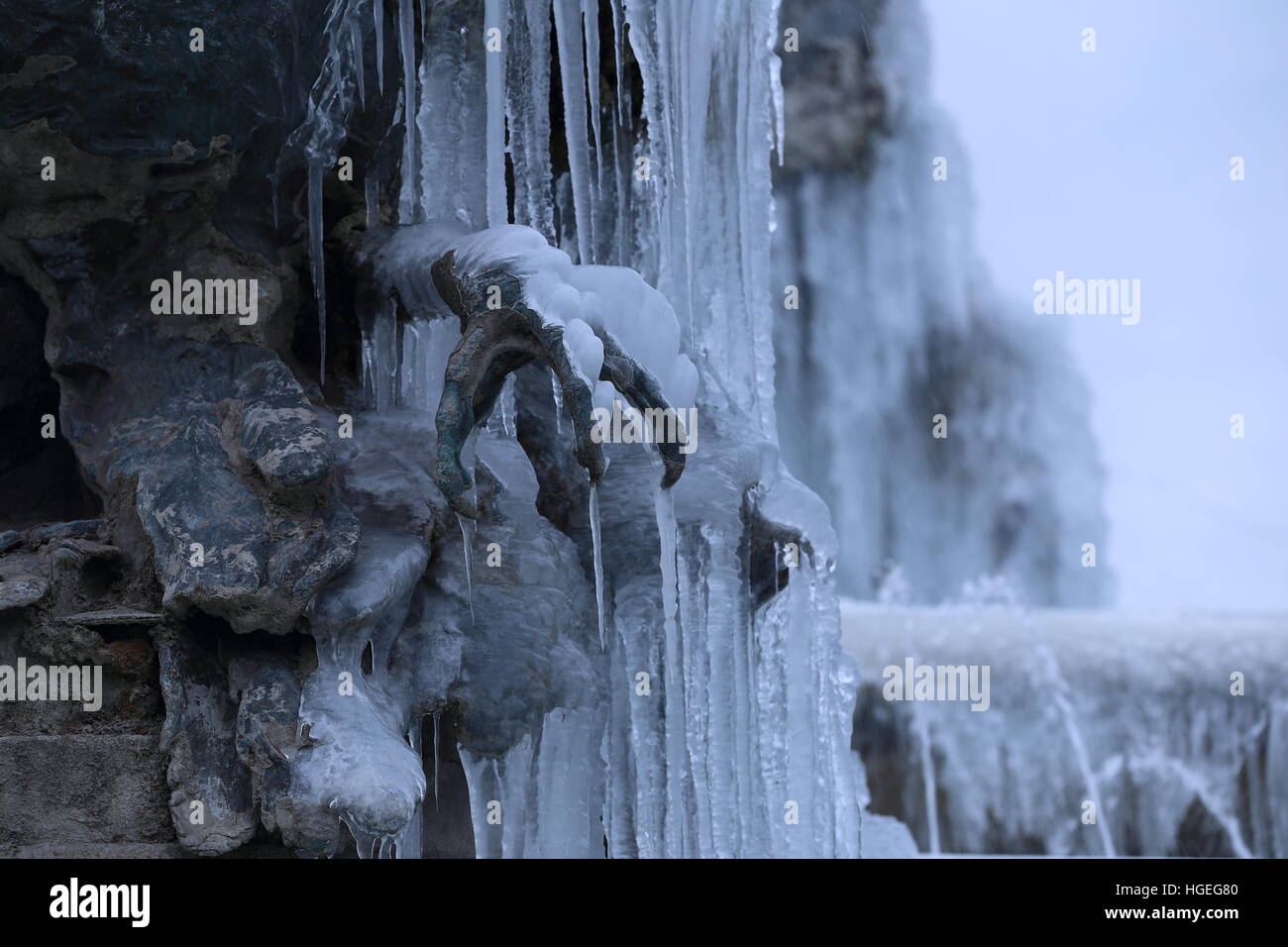 Roma, Italy. 08th Jan, 2017. The great cold gives a rare sight as the ...