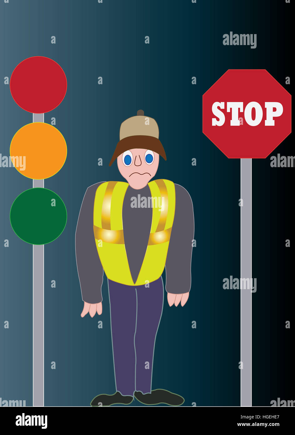 Traffic police stop signal hi-res stock photography and images - Alamy