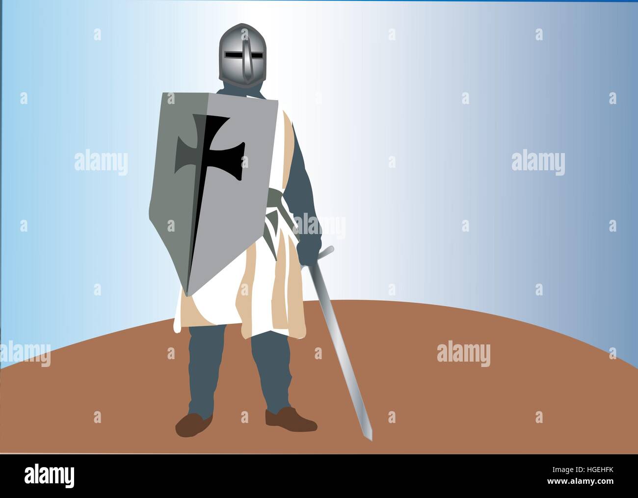 The fearsome knight Templar Stock Photo - Alamy