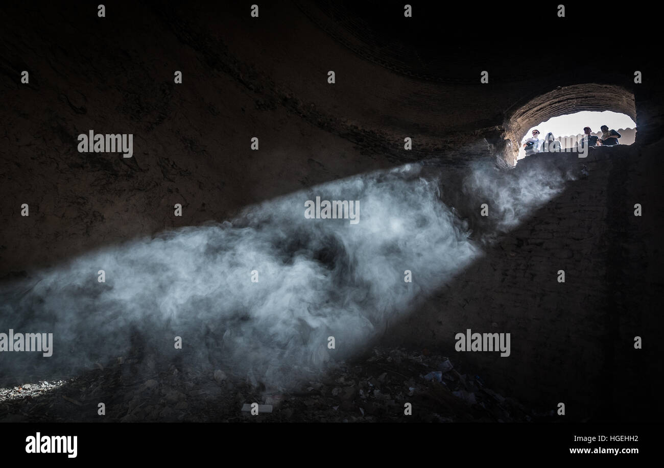 Inside the ancient type of evaporative cooler called Yakhchal, also ...